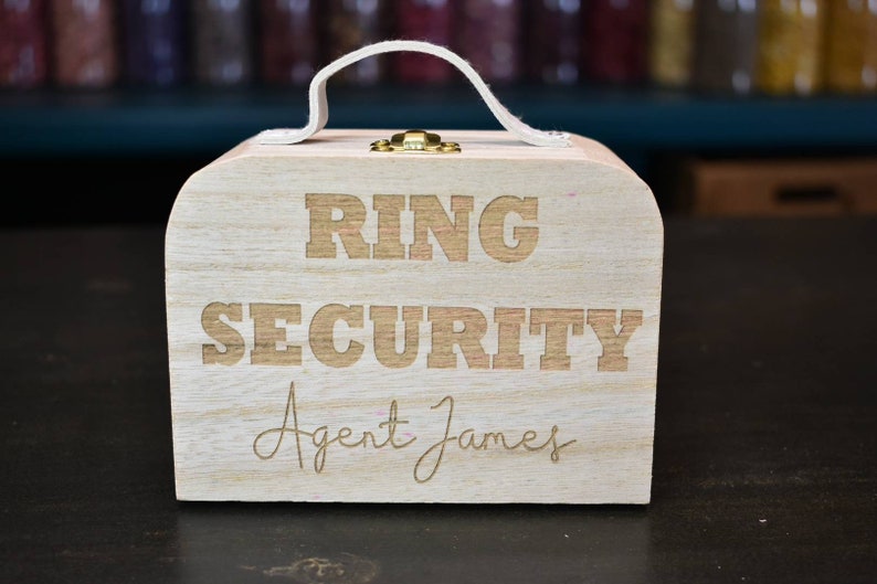 Ring Security Wooden Suitcase Case Ring Bearer Paige - Etsy