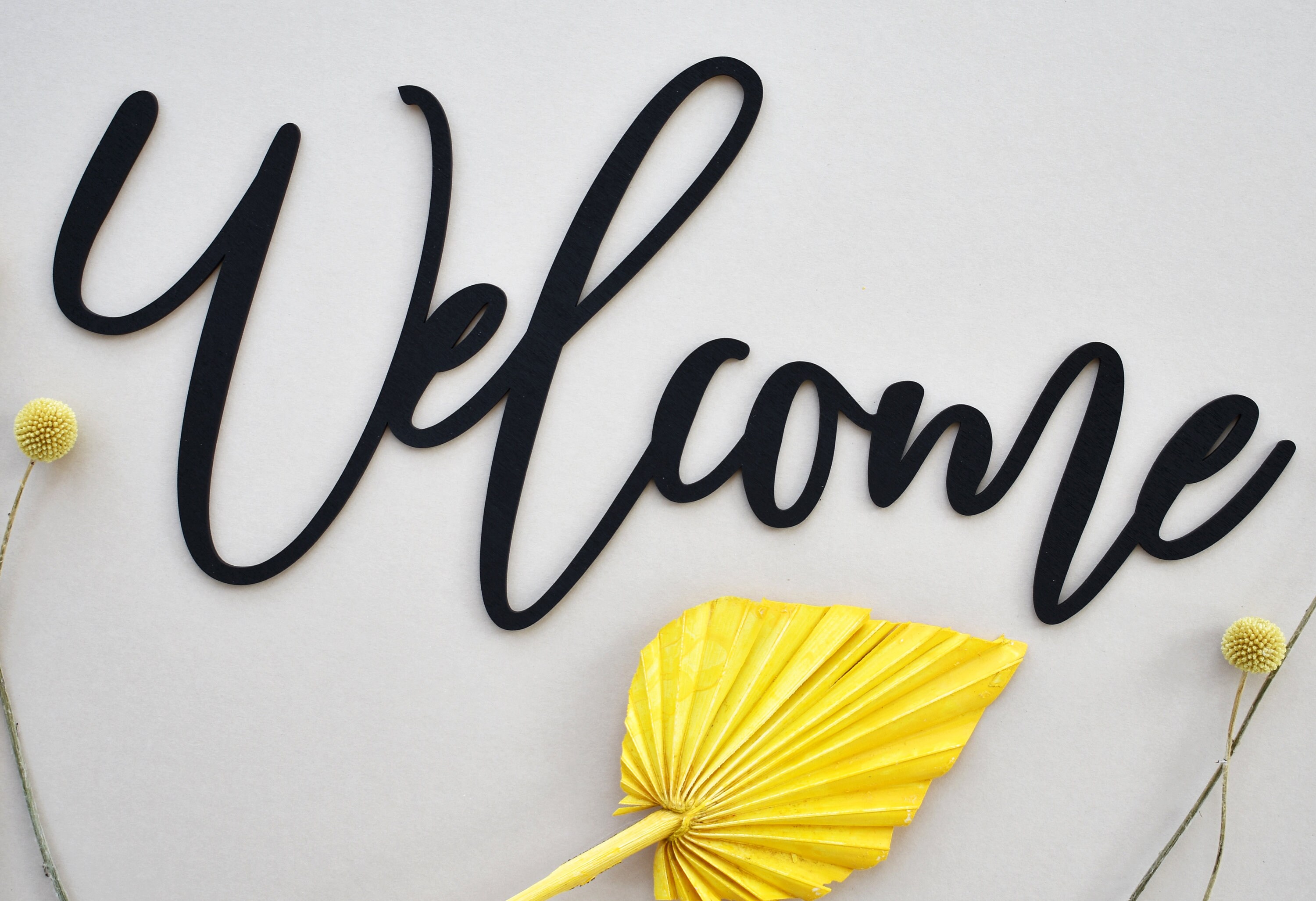 Welcome Wall Sign Calligraphy Wall Sign Home Decor | Etsy