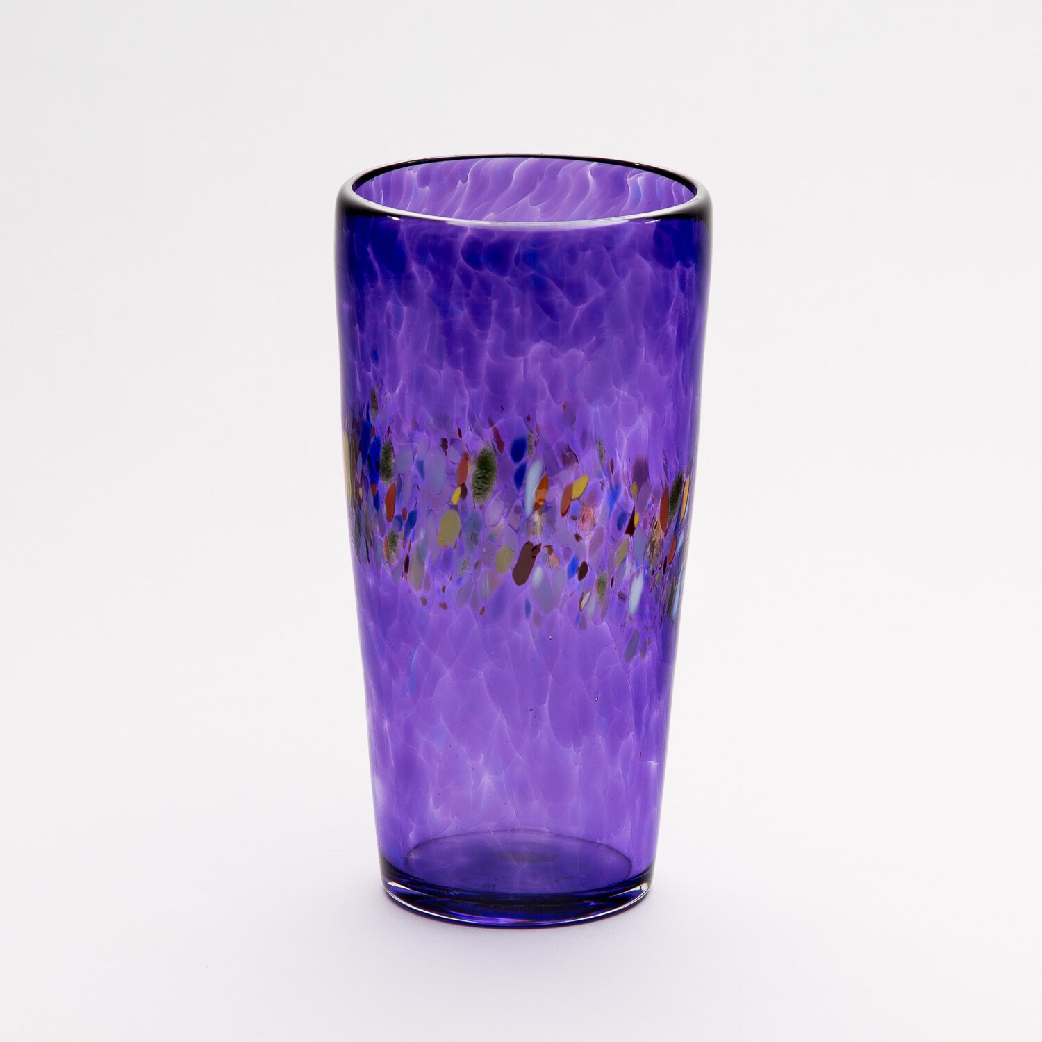 Hand Blown Purple Pint Glass With Rainbow Speckles - Etsy