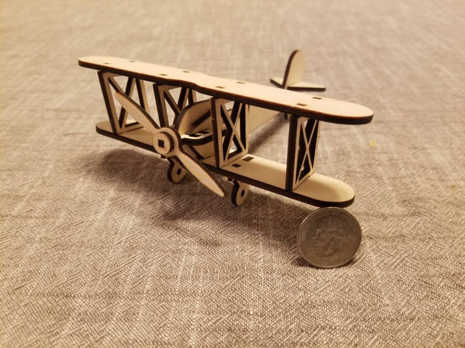 Laser Cut Miniature Biplane - Etsy