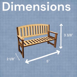 Miniature Doll Park Bench for 1:12 Scale - Etsy