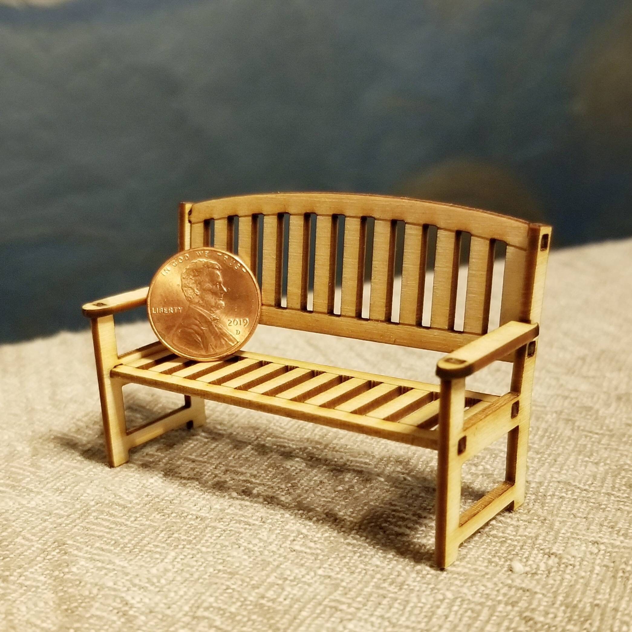 Miniature Doll Park Bench for 1:24 Scale - Etsy