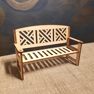 Miniature Doll Park Bench for 1:12 Scale - Etsy