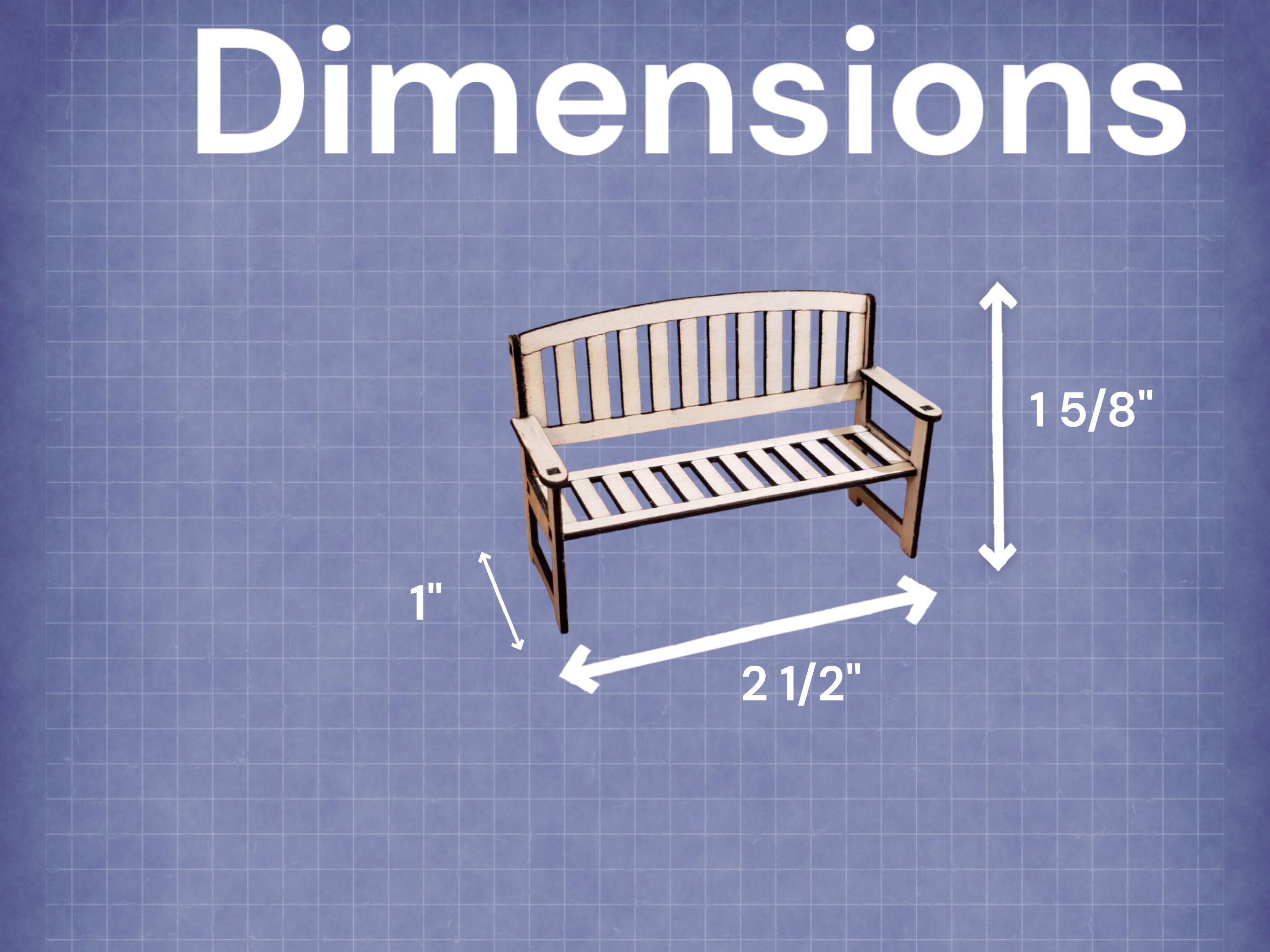 Miniature Doll Park Bench for 1:24 Scale - Etsy