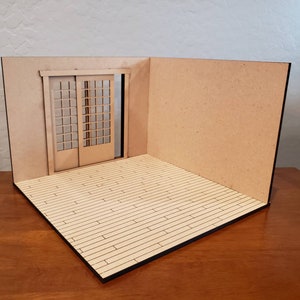 Japanese Miniature Room Backdrop | Dollhouse Corner Box | Doll ...