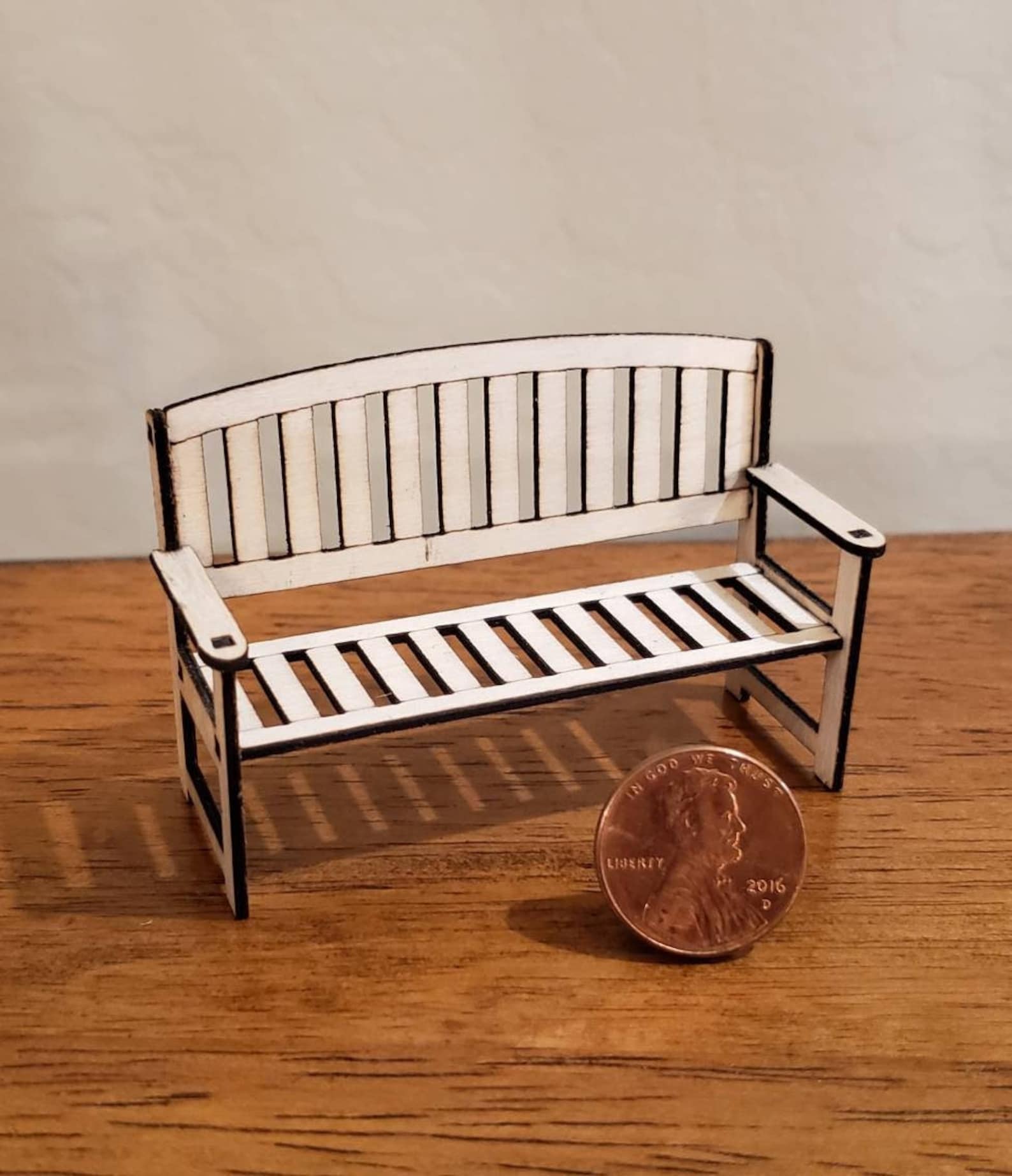 Miniature Doll Park Bench for 1:24 Scale - Etsy
