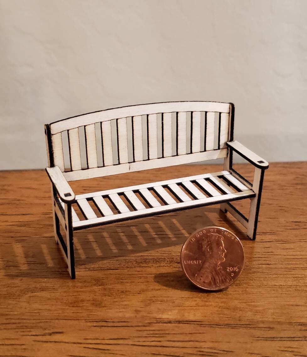 Miniature Doll Park Bench for 1:24 Scale - Etsy