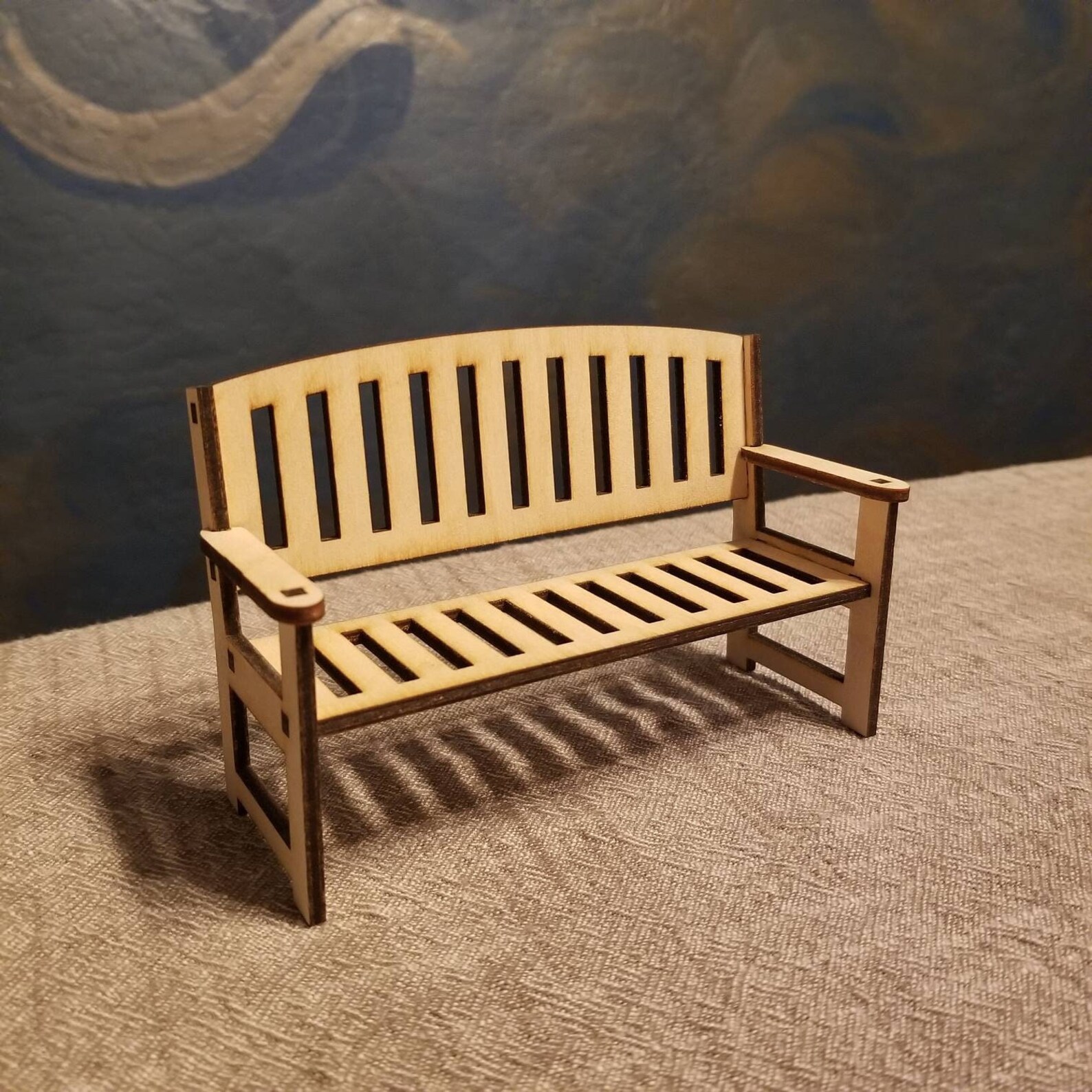 Miniature Doll Park Bench for 1:12 Scale - Etsy