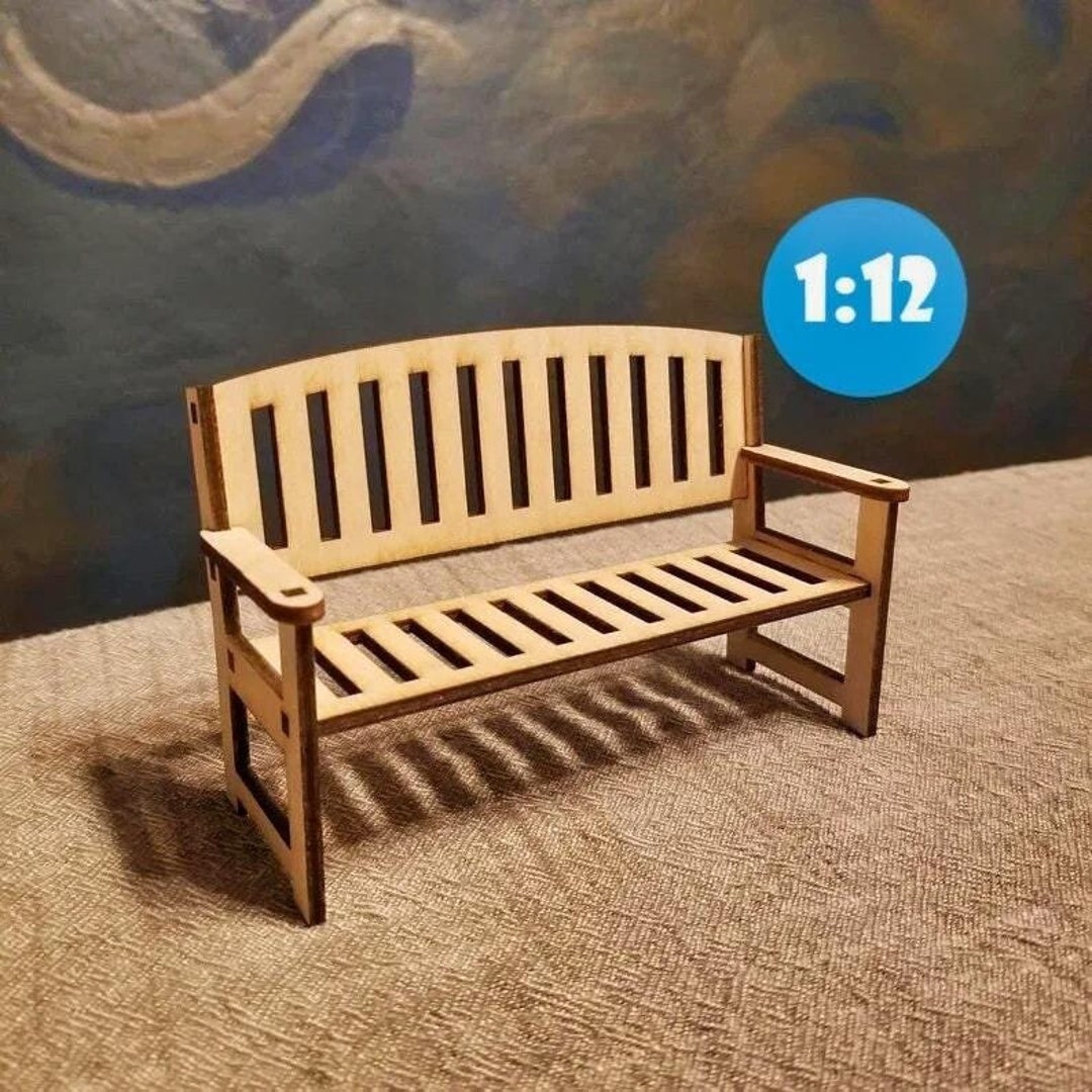 Miniature Doll Park Bench for 1:12 Scale - Etsy