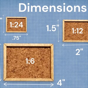 Chalkboard and Corkboard/bulletin Board for Dollhouse or Diorama, 1:6 ...