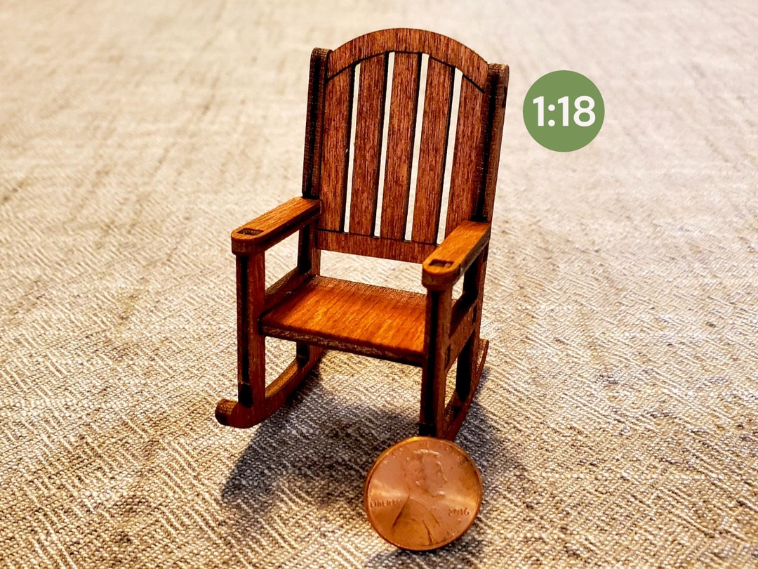 Miniature Doll Rocking Chair for 1 18 Scale Etsy
