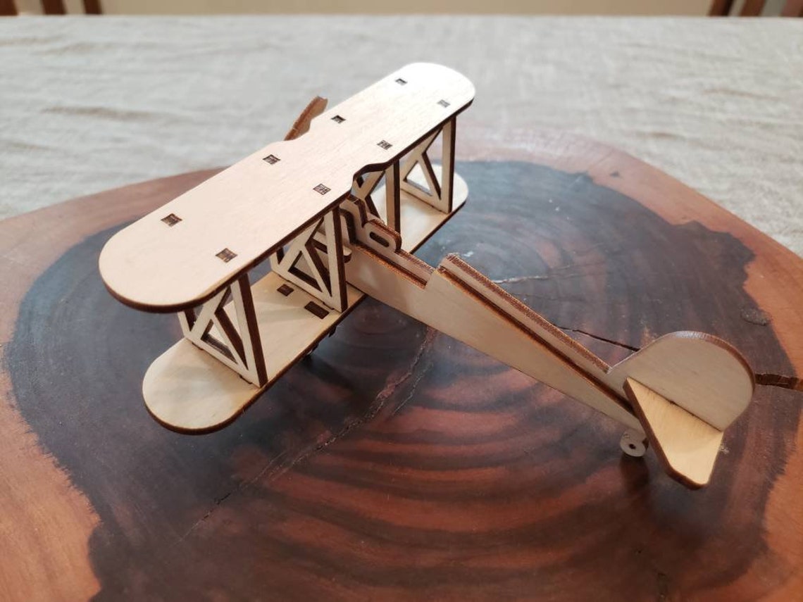 Laser Cut Miniature Biplane - Etsy