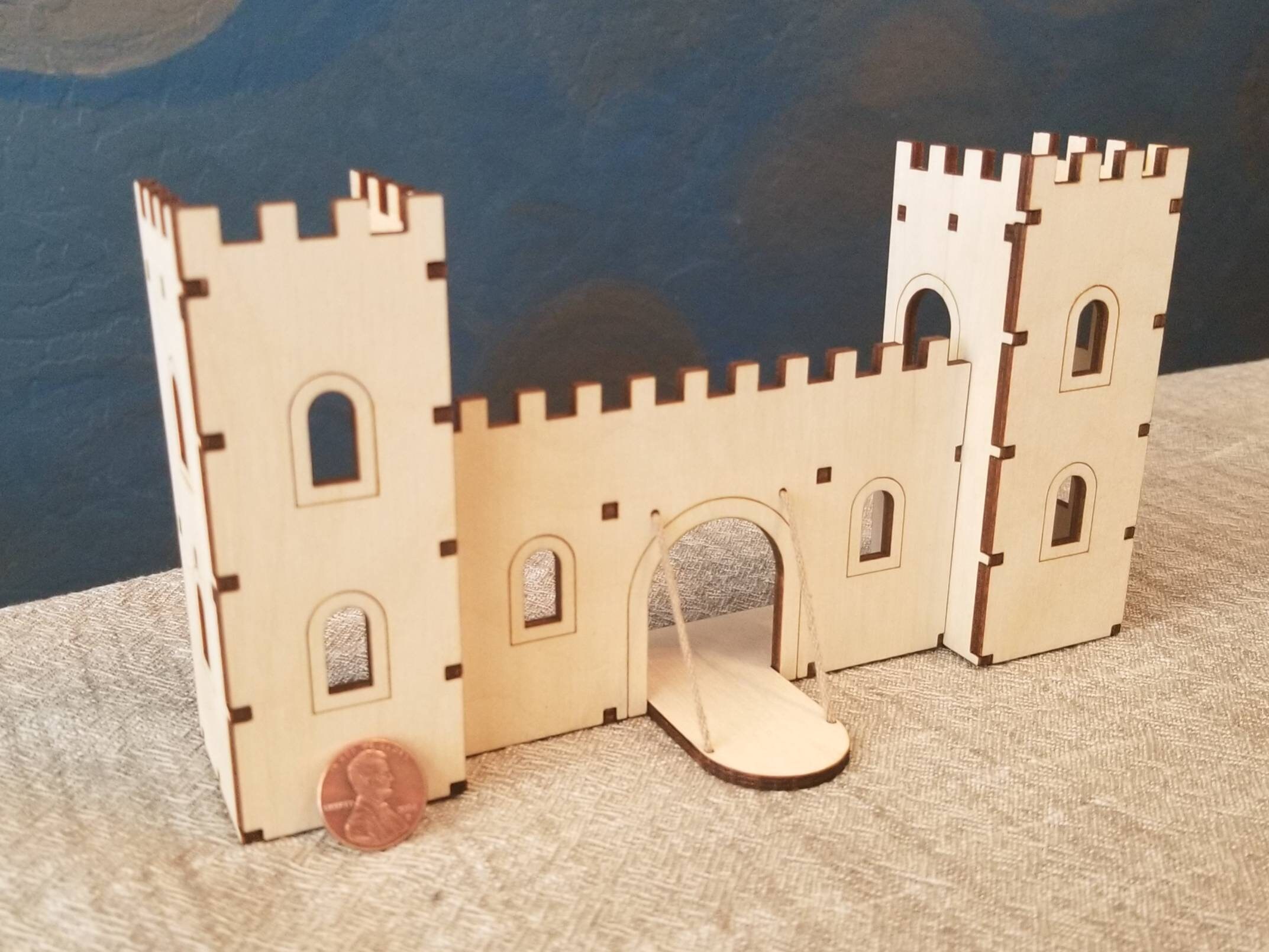 Miniature Wooden toy Castle for 1:6 112 and 124 - Etsy