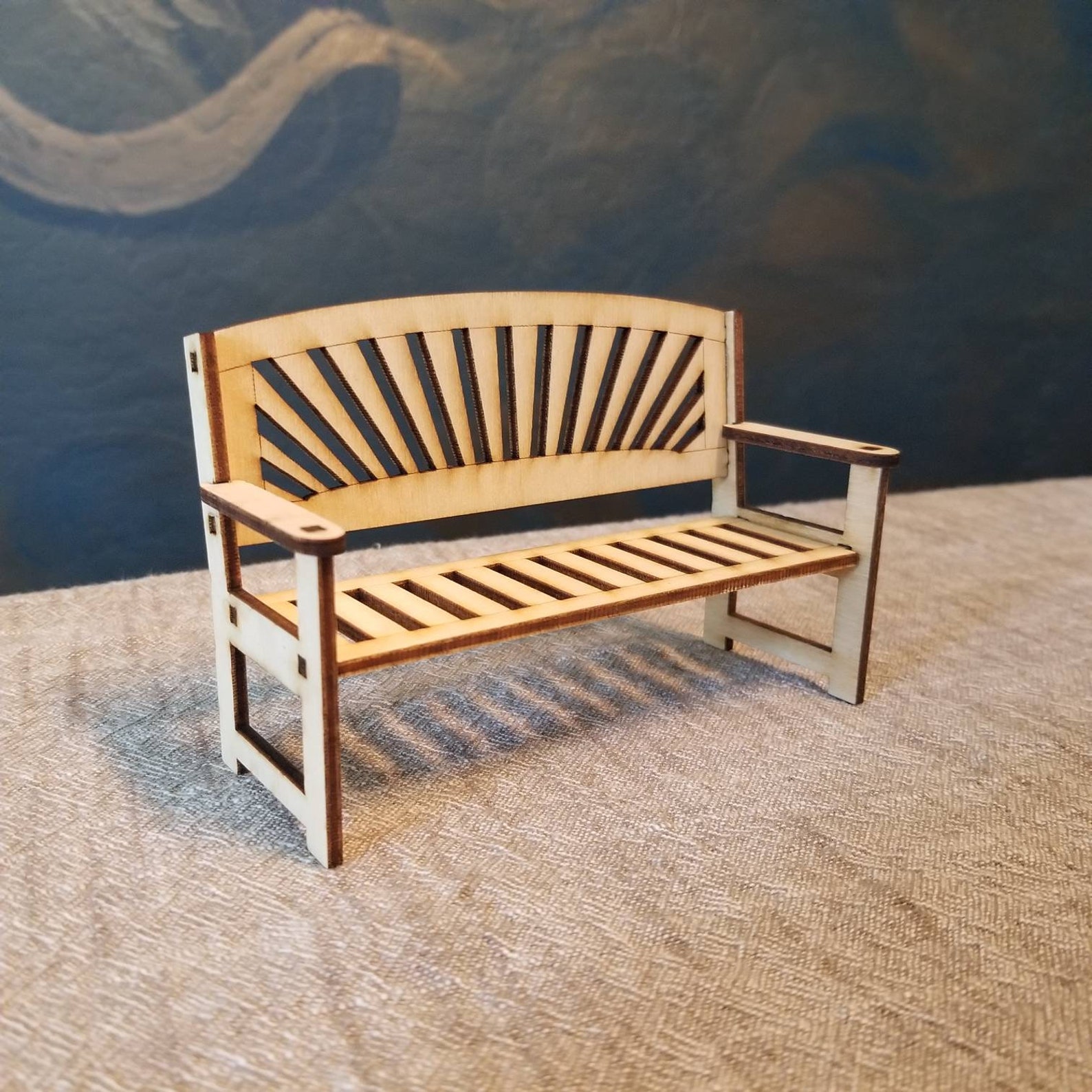 Miniature Doll Park Bench for 1:12 Scale - Etsy