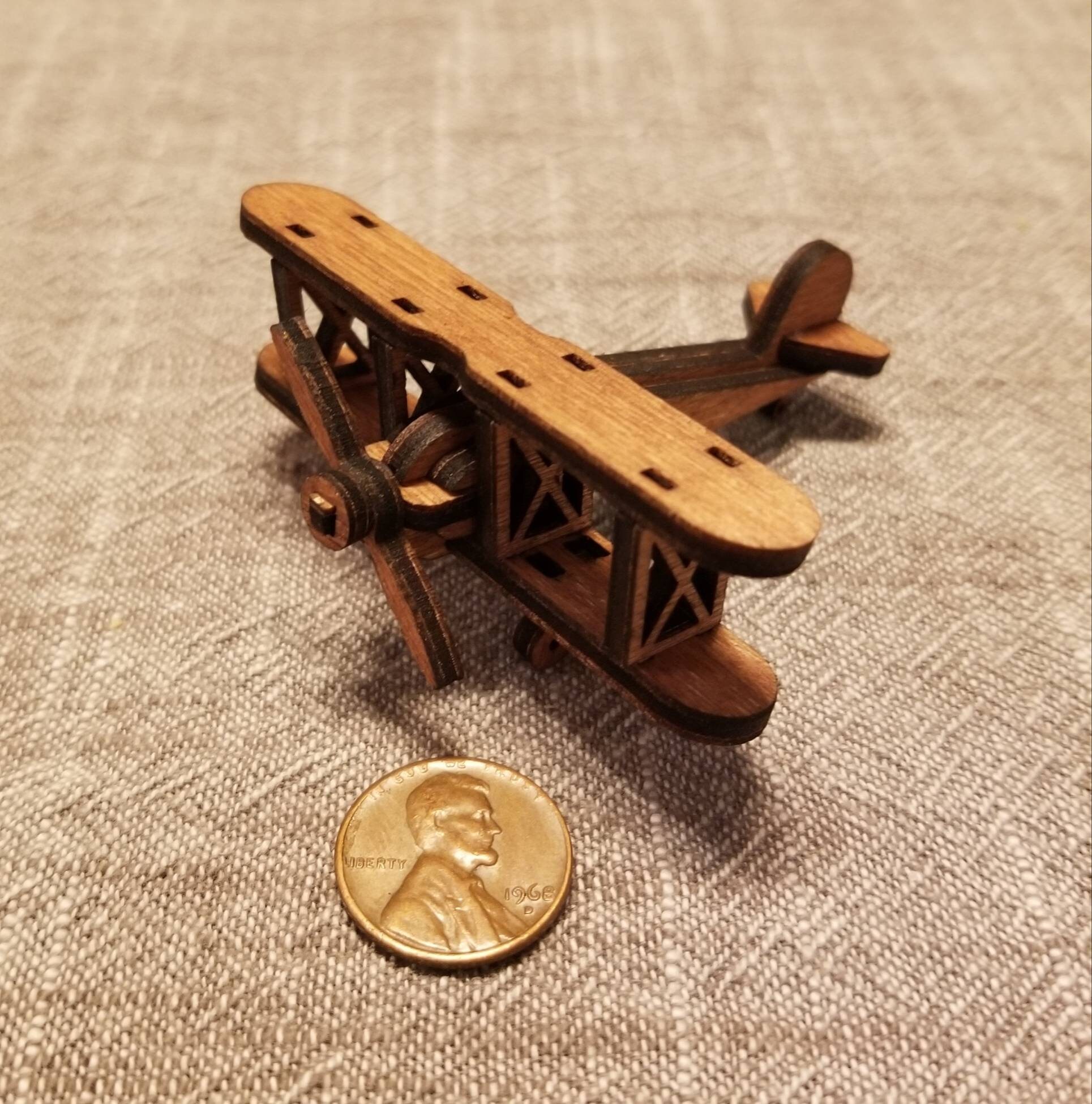 Laser Cut Micro Wooden Biplane | Etsy