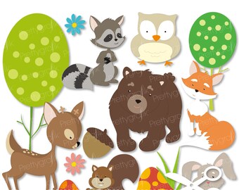 Woodland animals svg | Etsy