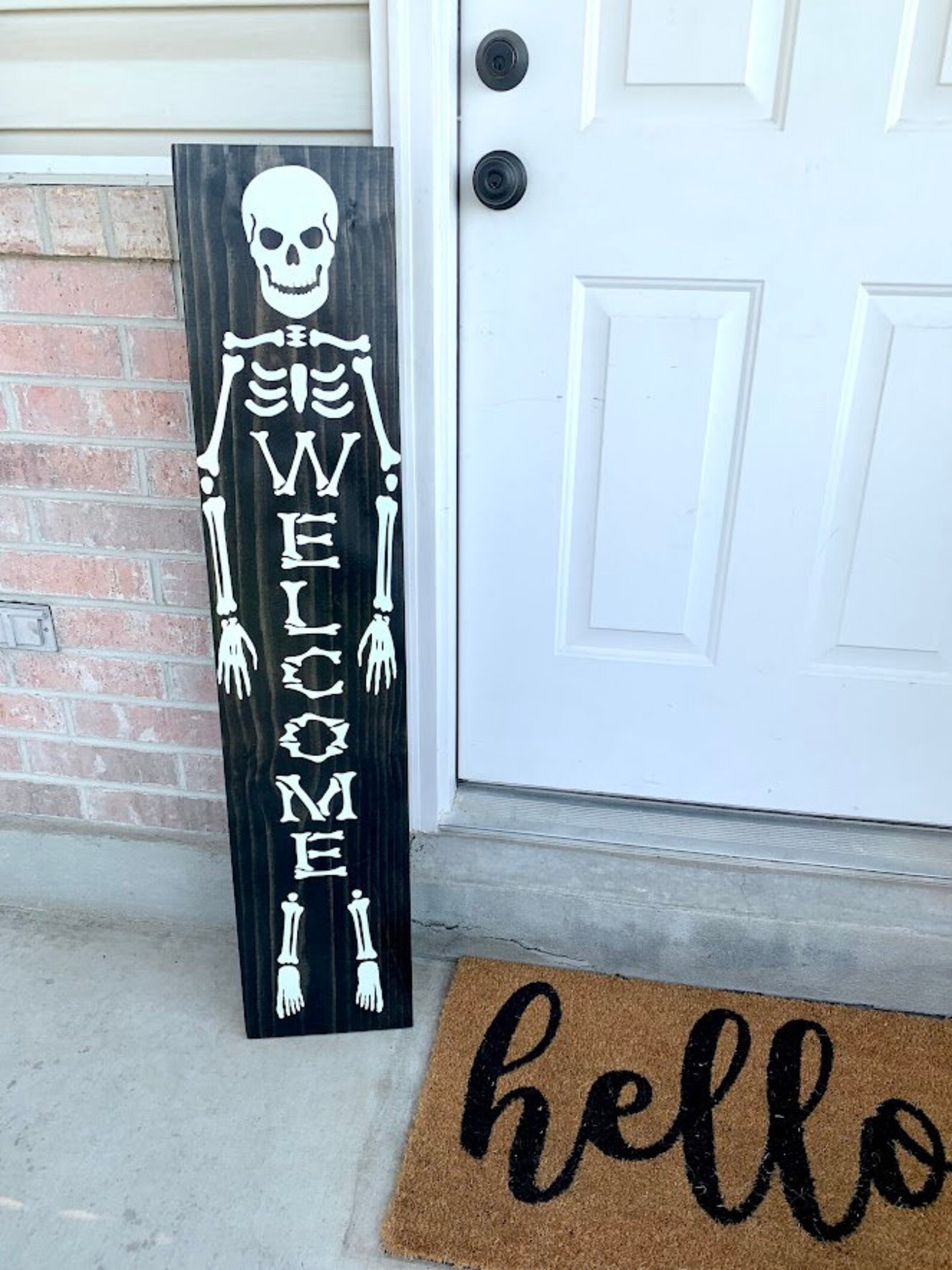 Halloween Porch Sign SVG, Welcome Skeleton SVG, Fall Welcome Sign Svg ...