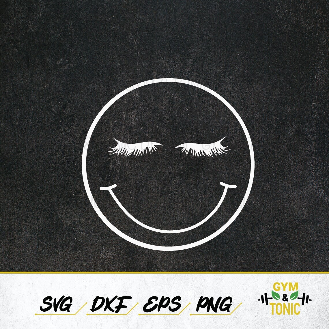 Smiley Face Lashes Svg, Smiley Face Svg, Esthetician Svg, Eyelash ...