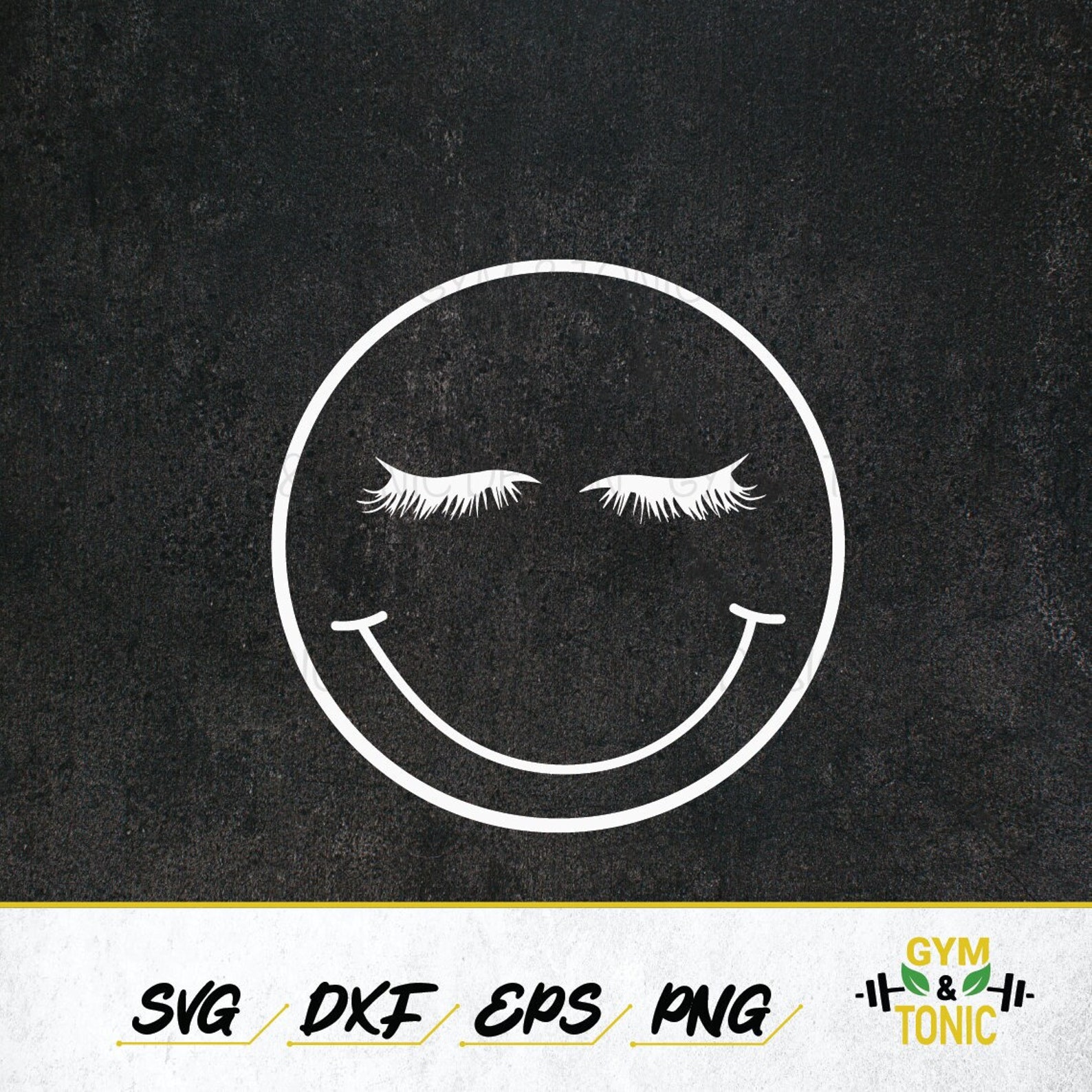 Smiley Face Lashes Svg, Smiley Face Svg, Esthetician Svg, Eyelash ...