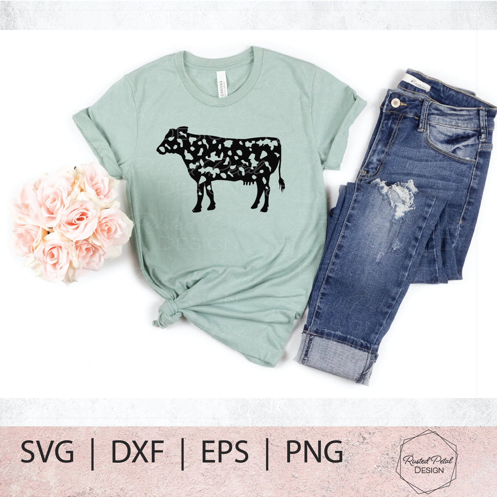 Cow Svg Dairy Cow SVG Distressed Cow SVG Show Heifer Svg - Etsy