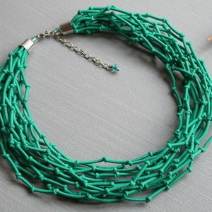 Love Knot Necklace, Knotted Necklace, Green Knotted Necklace, Knot ...