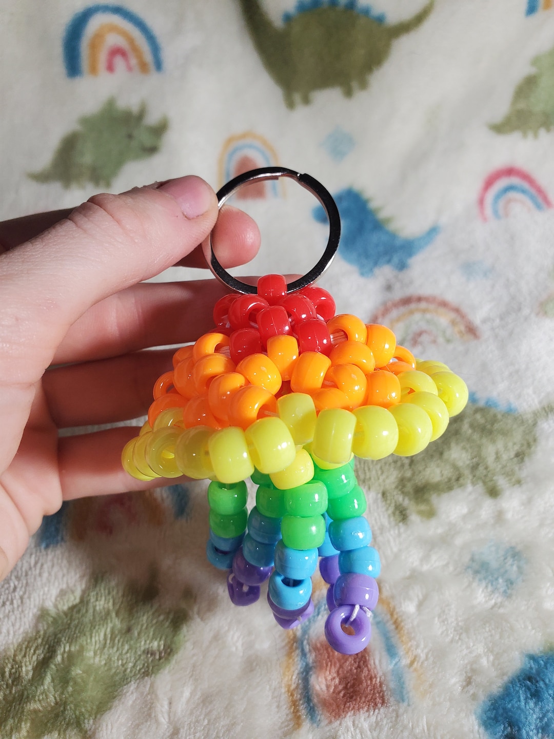 Custom Kandi Jellyfish Keychain - Etsy