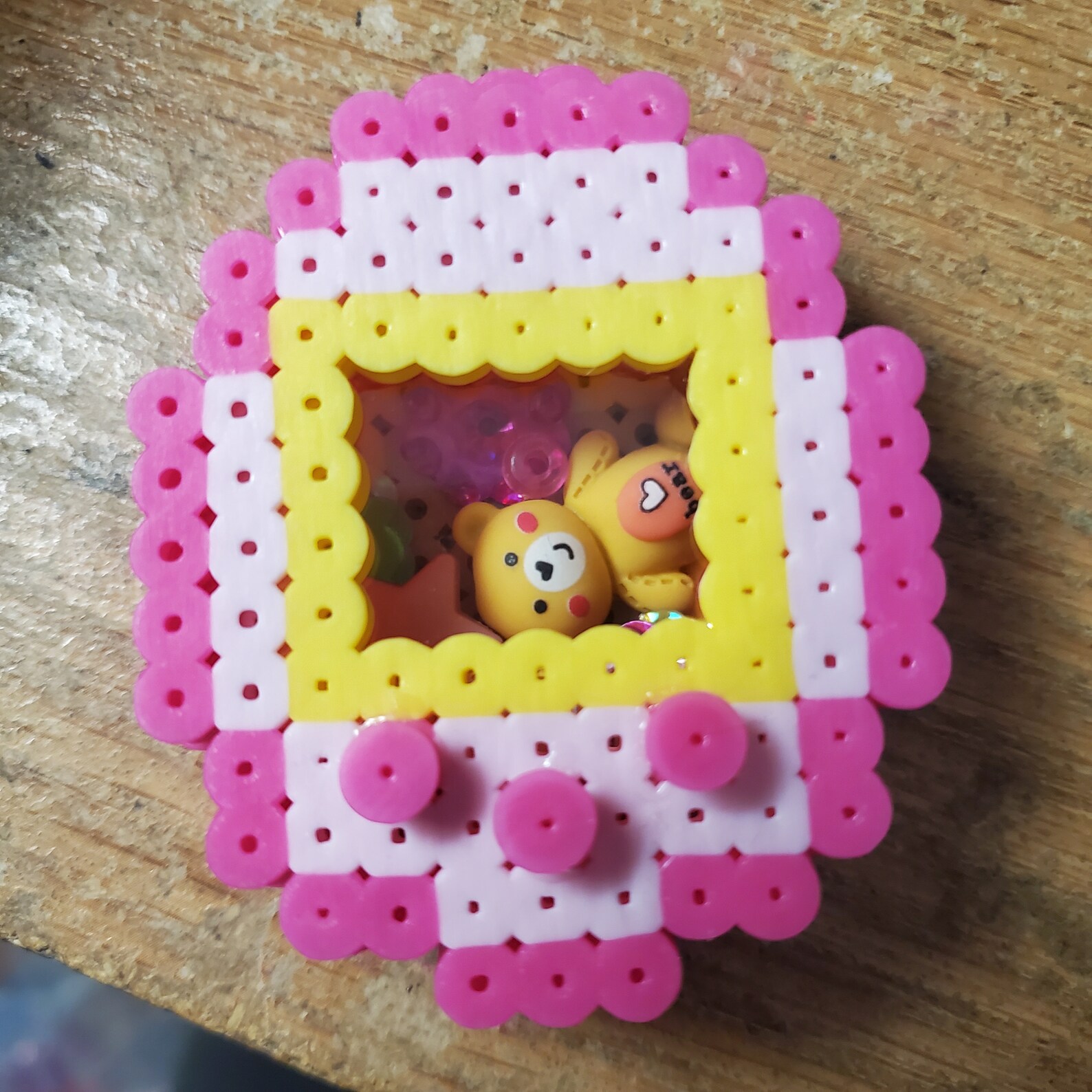 Perler shaker keychain | Etsy