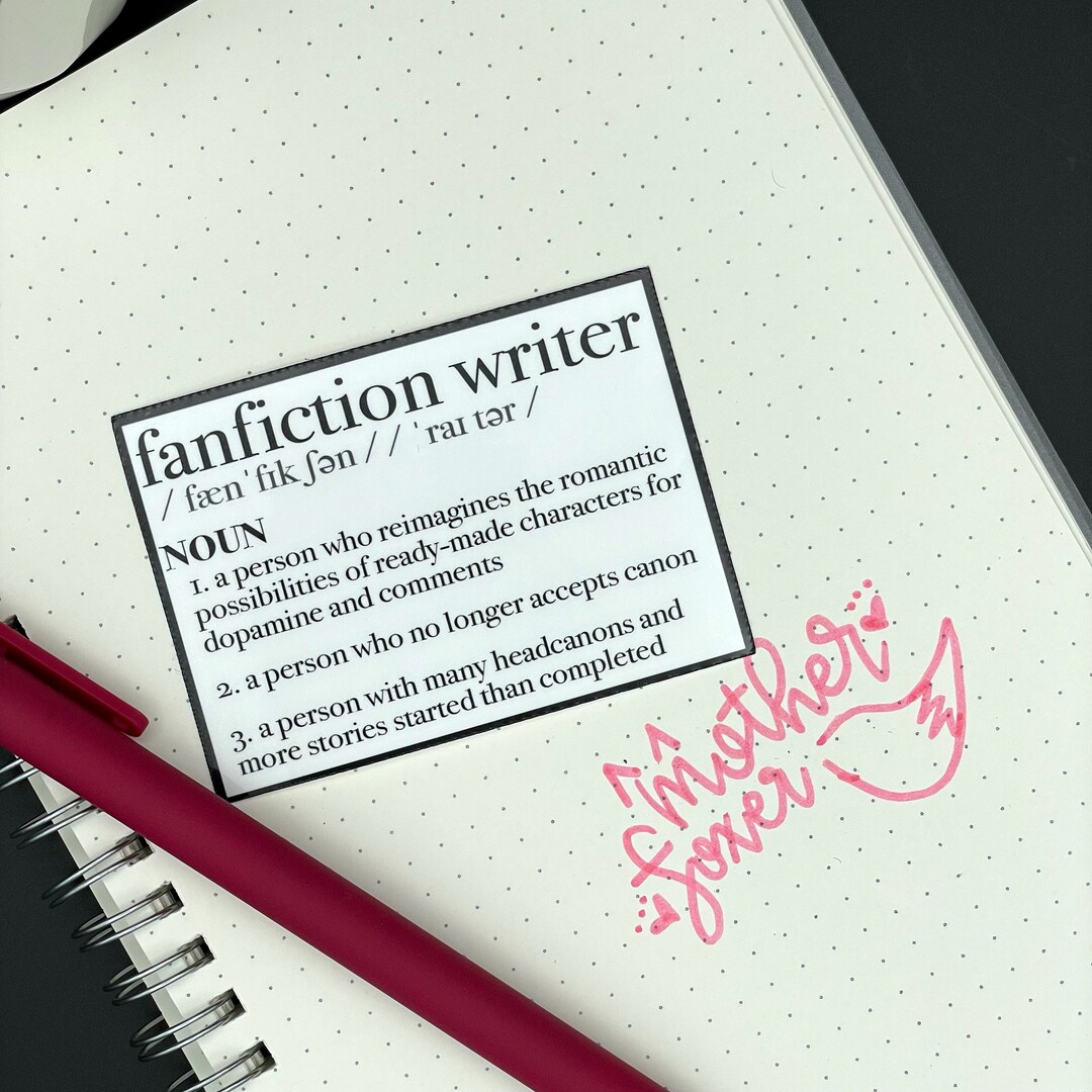 Fanfiction Writer Definition Sticker - Etsy