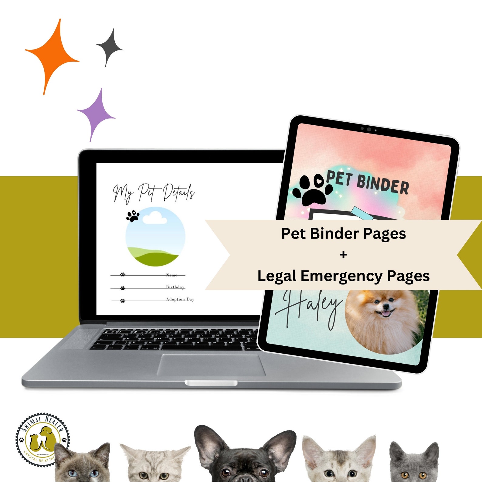 Customizable and Printable Pet Binder Bundle for Dog Mom, Dog Dad, Pet ...