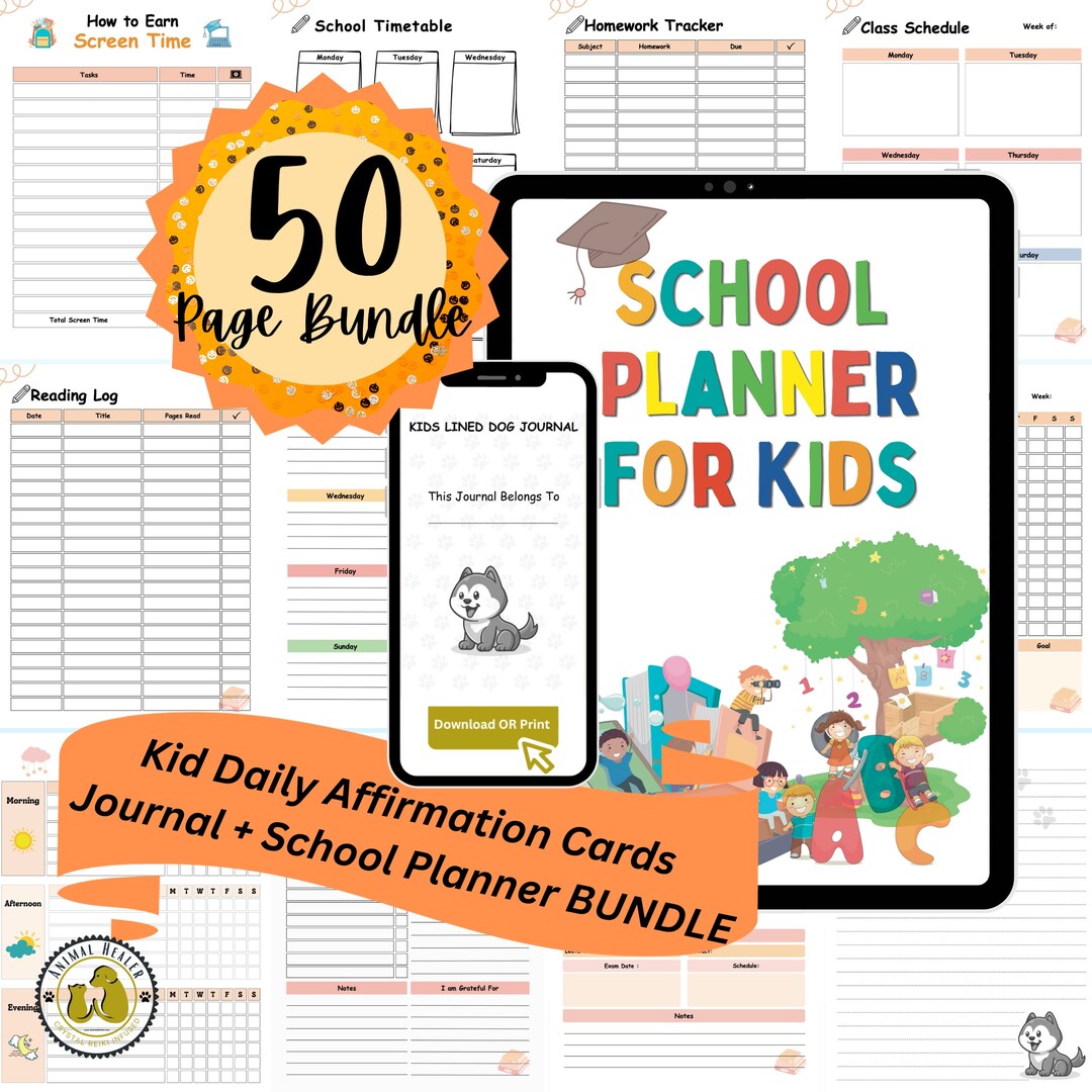 Kids Daily Affirmation Printable for Confidence, Growth, Goal Setting ...