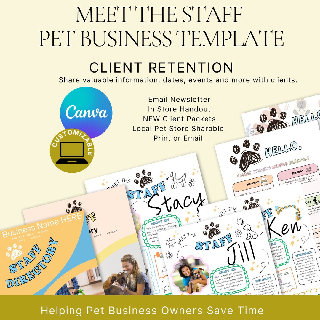 Meet the Staff Business Personnel Highlights Print Templates or Social ...