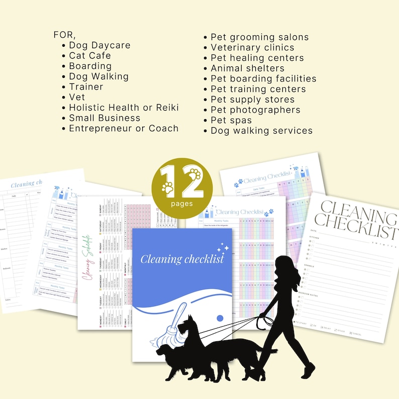 Introducing Our Dog Daycare Cleaning Schedule and Tracker Template for ...