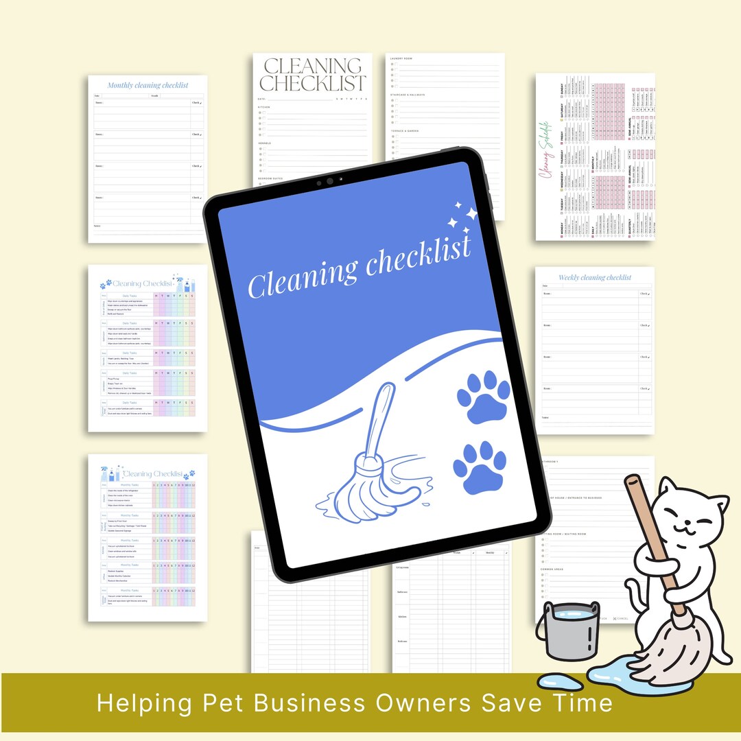 Introducing Our Dog Daycare Cleaning Schedule and Tracker Template for ...