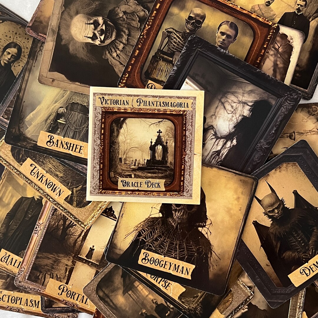 Victorian Phantasmagoria Oracle Card Deck, Dark Oracle Cards, Spooky ...