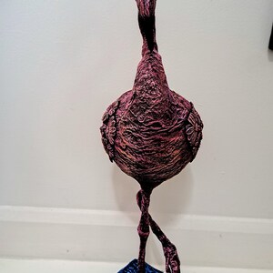 Gothic Deep Pink Flamingo Sculpture, Daisy Flamino, Resting Flamingo ...