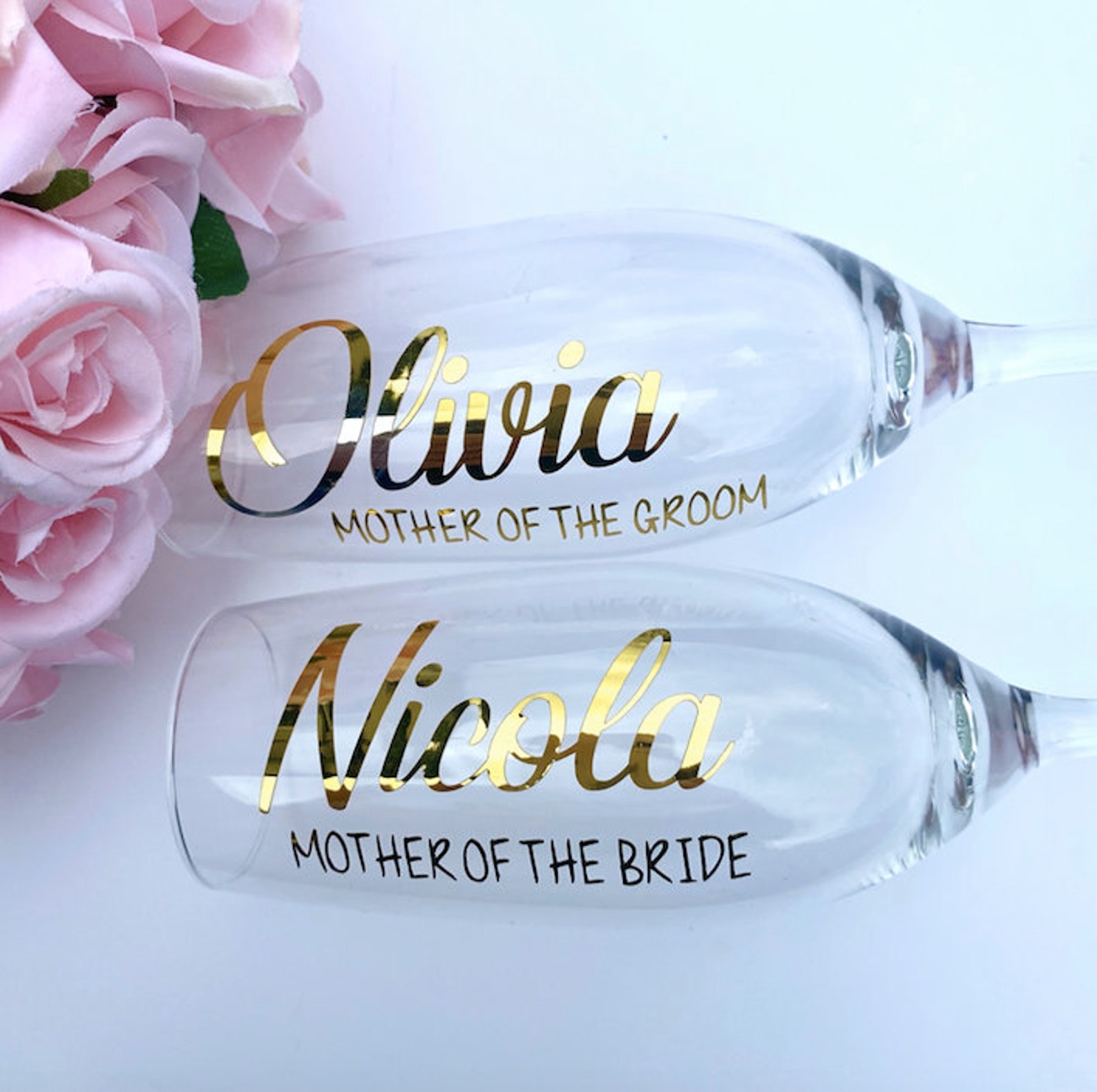 Wedding DECALS champagne flute decals wedding role stickers | Etsy