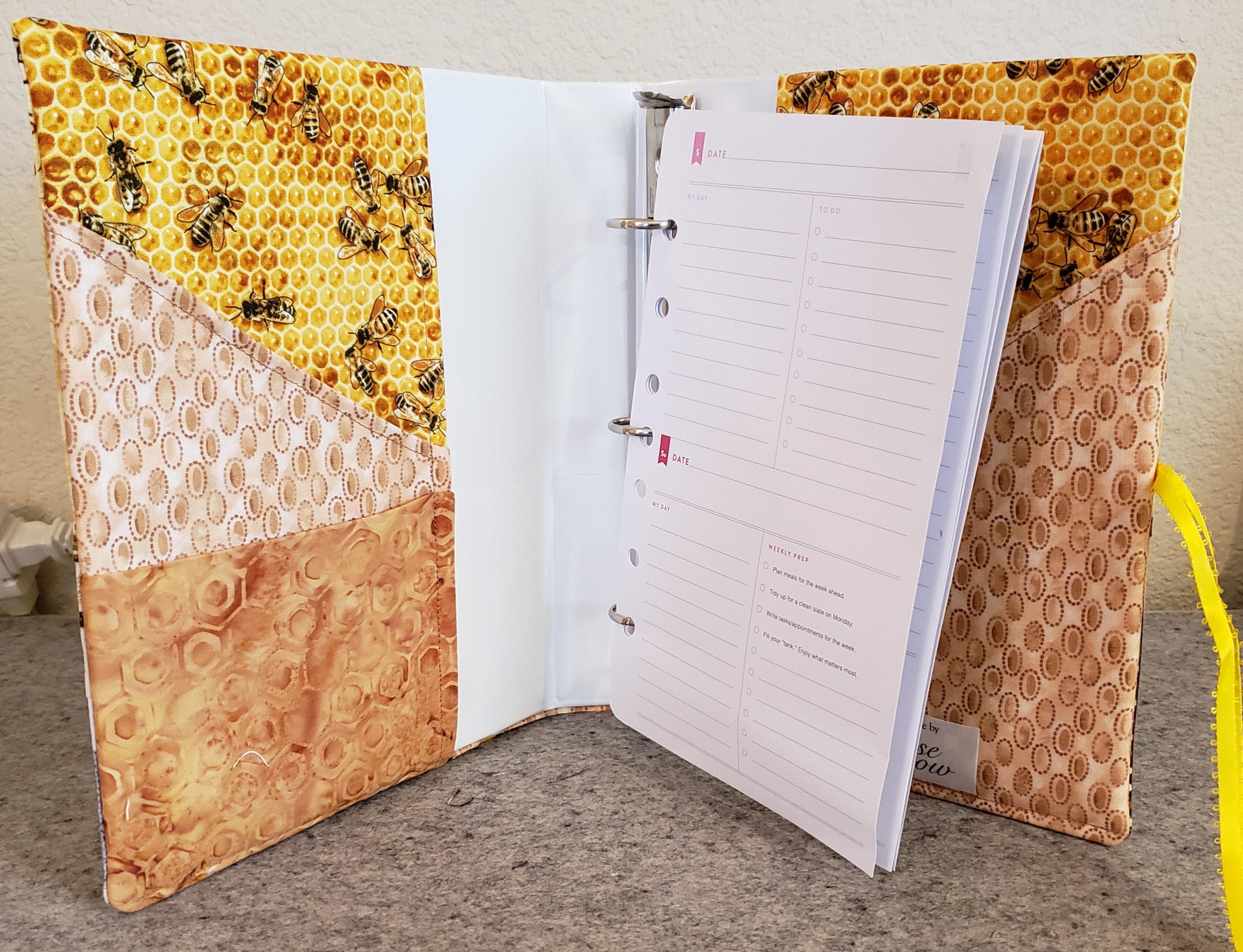 Golden Honey Bees Binder Cover - Etsy