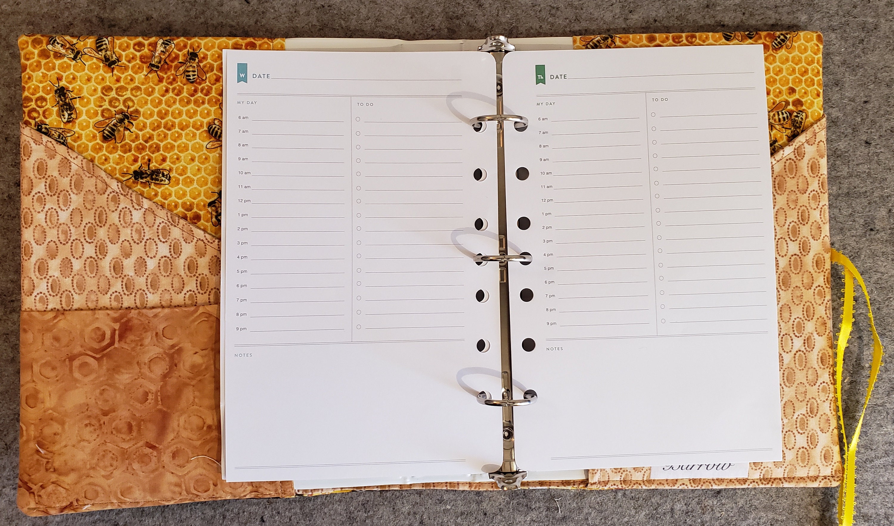 Golden Honey Bees Binder Cover - Etsy