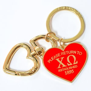 Chi Omega Sorority Please Return Key Ring - Etsy