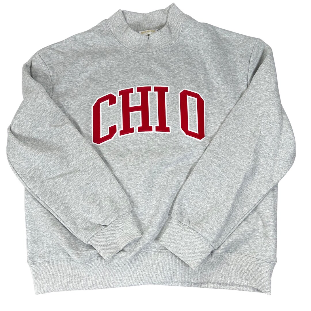 Chi Omega Mock Neck Sweatshirt-sale - Etsy