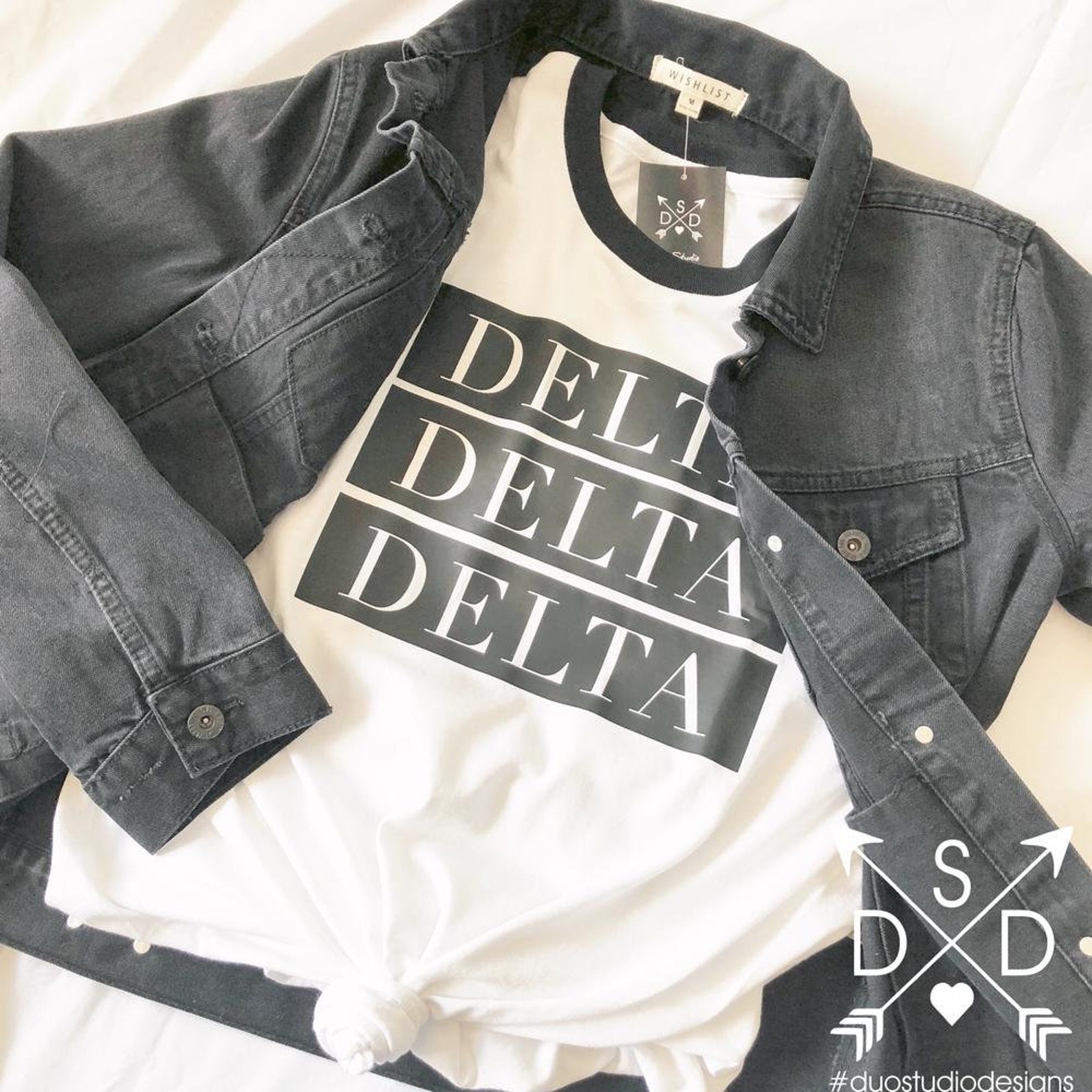 Ringer Block Sorority Tee - Etsy