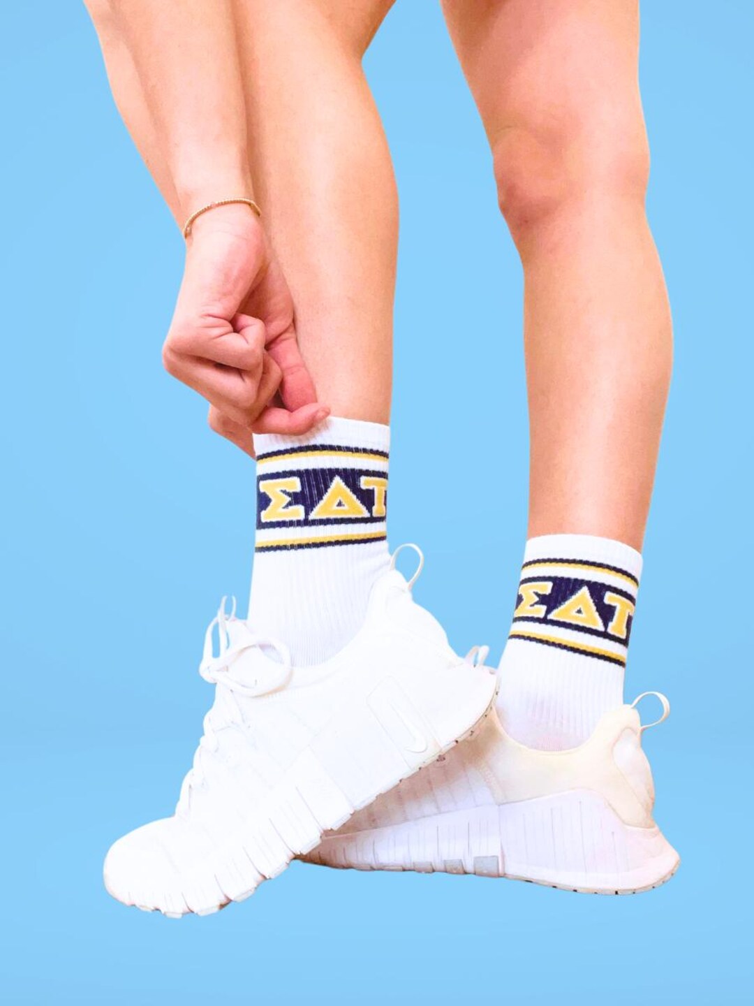 Sigma Delta Tau Sorority Socks - Etsy