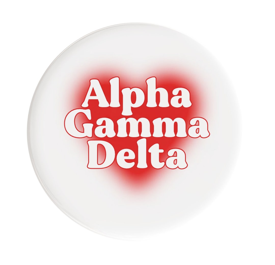 Alpha Gamma Delta Big Heart Sorority Button (includes One) // See ...