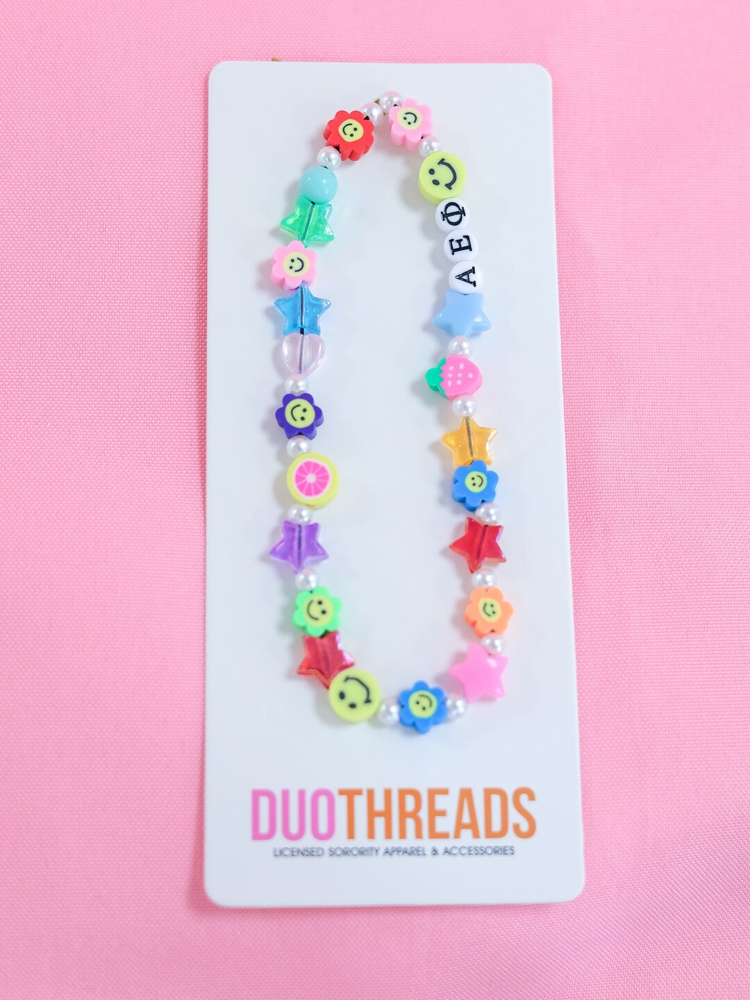 Alpha Epsilon Phi Sorority Beaded Phone Charm - Etsy