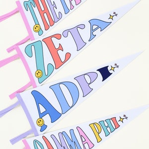 Sorority Party Pennant Flag - Etsy