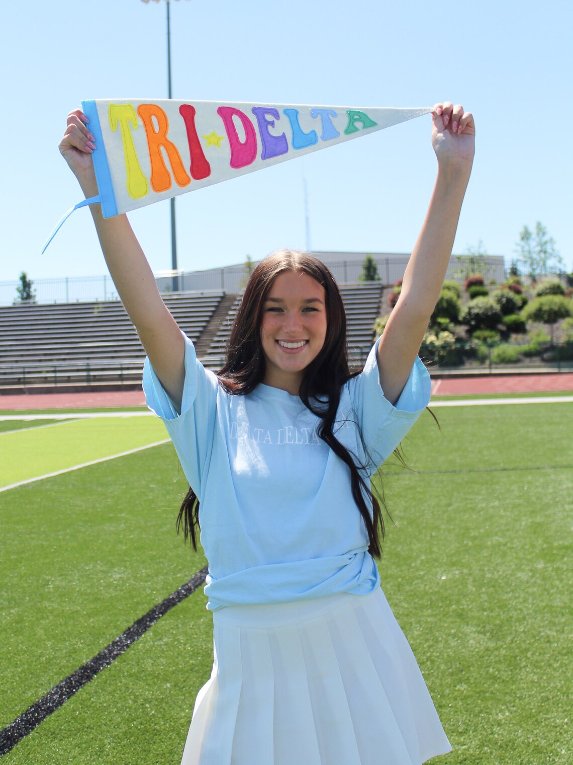 Alpha Delta Pi Sorority Rainbow Pennant Flag / Sorority Gift / - Etsy