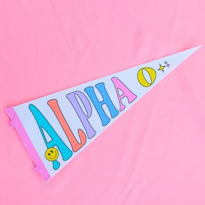 Alpha Omicron Pi Sorority Party Pennant Flag - Etsy