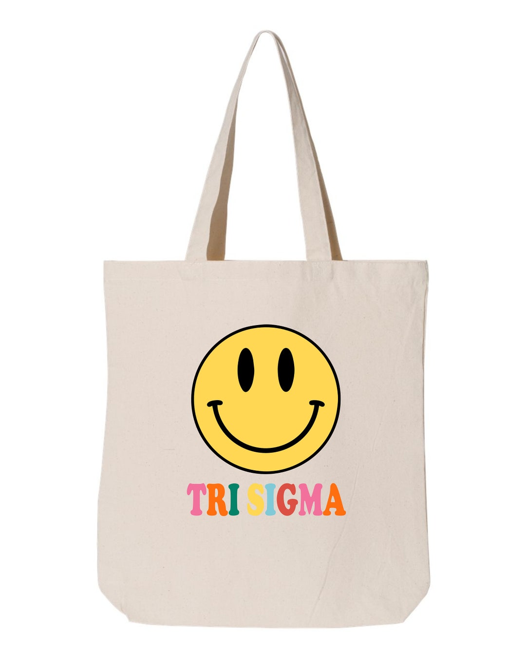 Sigma Sigma Sigma All Smiles Sorority Tote Bag // Big Little // Bid Day ...