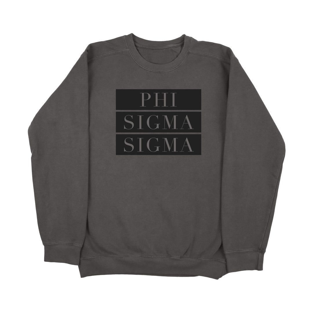 Phi Sigma Sigma Block Sorority Sweatshirt - Etsy
