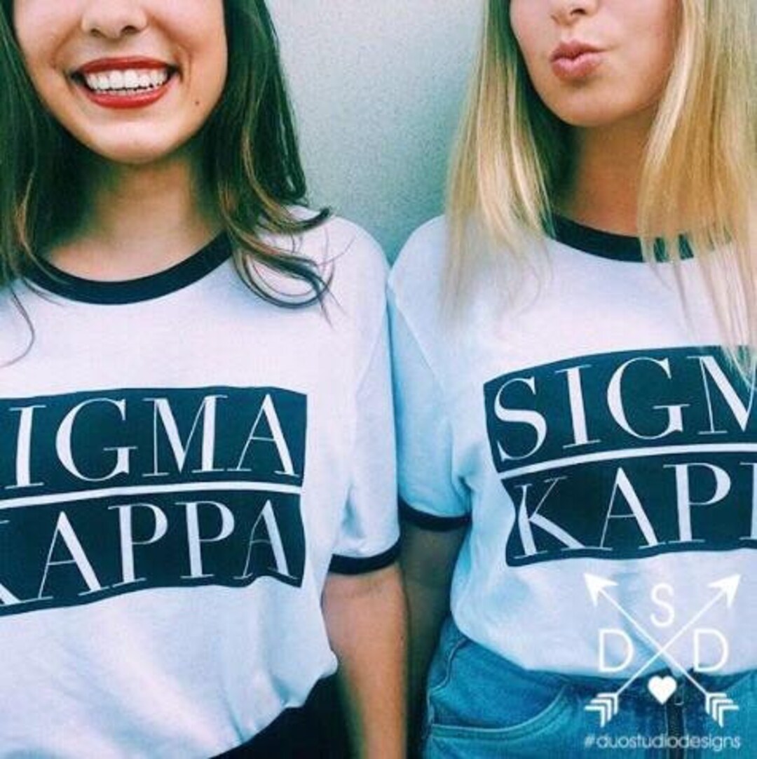 Ringer Block Sorority Tee - Etsy